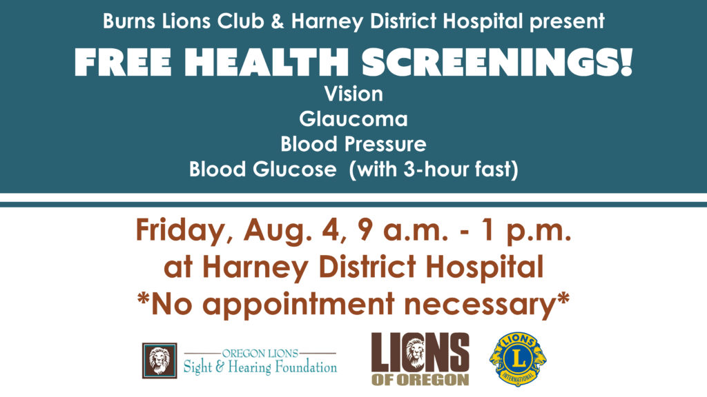 Burns Lions Club and HDH Partner with OLSHF to Bring Free Health ...